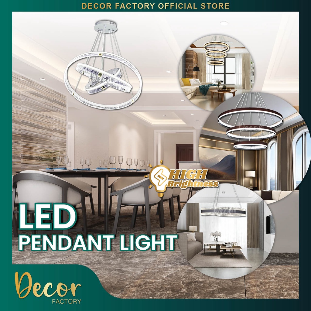 Luxury Modern Pendant Light 3color LED Ceiling Light LED Pendant Lamp ...