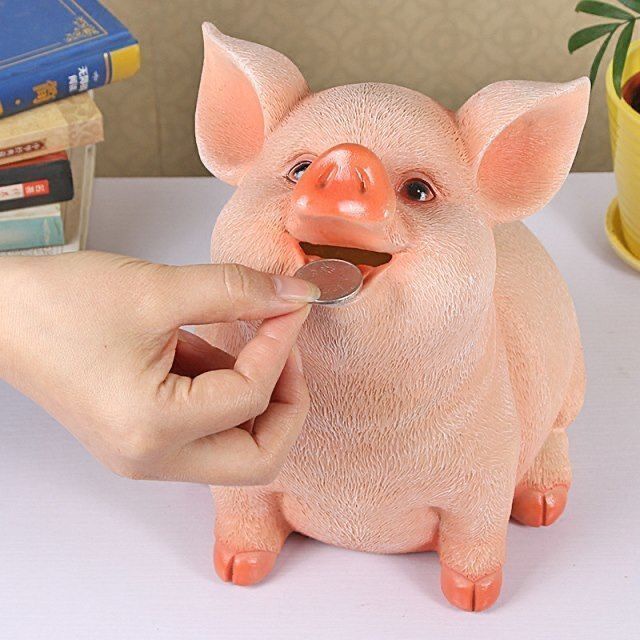 IN STOCK Larger Size Adorable Pig Shaped Coin Bank Money Box Piggy Bank ...