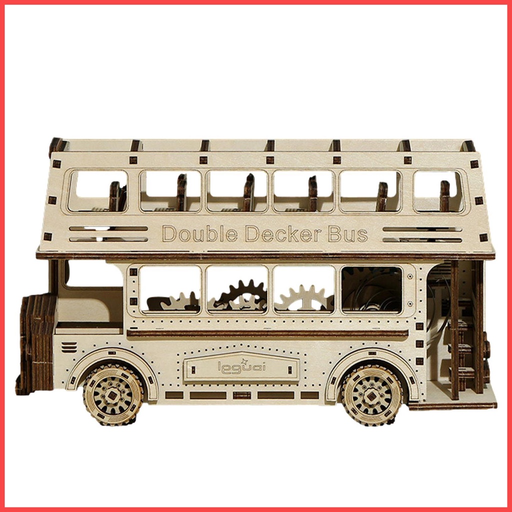 3D Puzzles Bus Model Double-Decker Bus Model Brain Teasers Puzzle Car ...