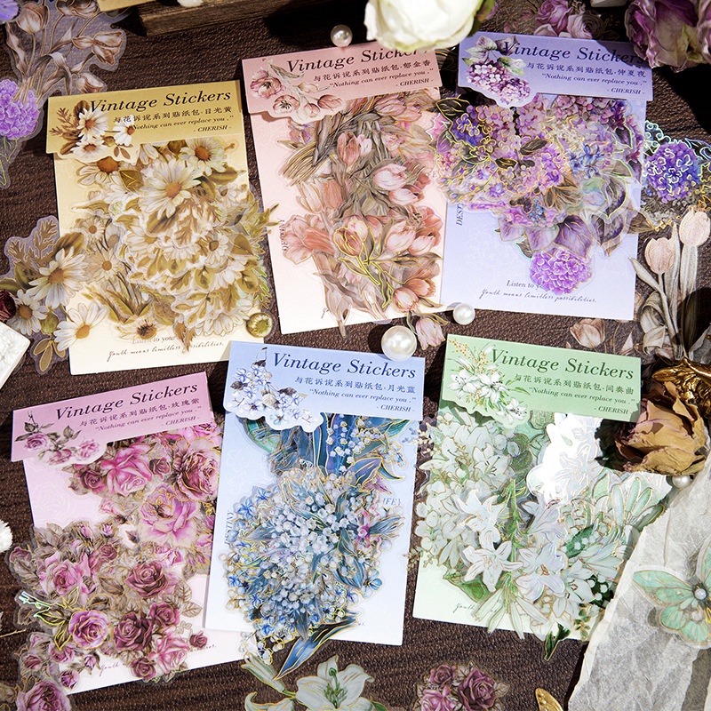 ENWEI 20 Pcs [Speak To Flowers Series] Aesthetics Butterfly Journal ...