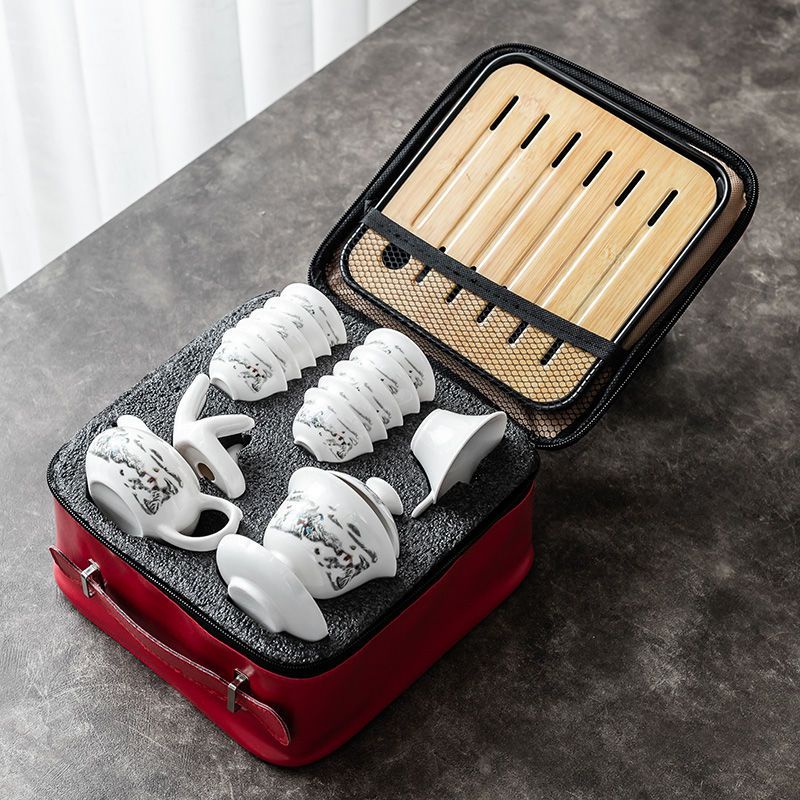 Portable Tea Set Travel Tea Set Portable Ceramic Kung Fu Household ...