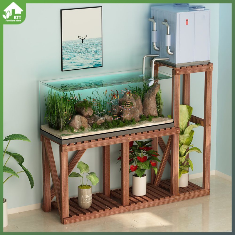 Flower rack household solid wood multi-layer shelves living room ...