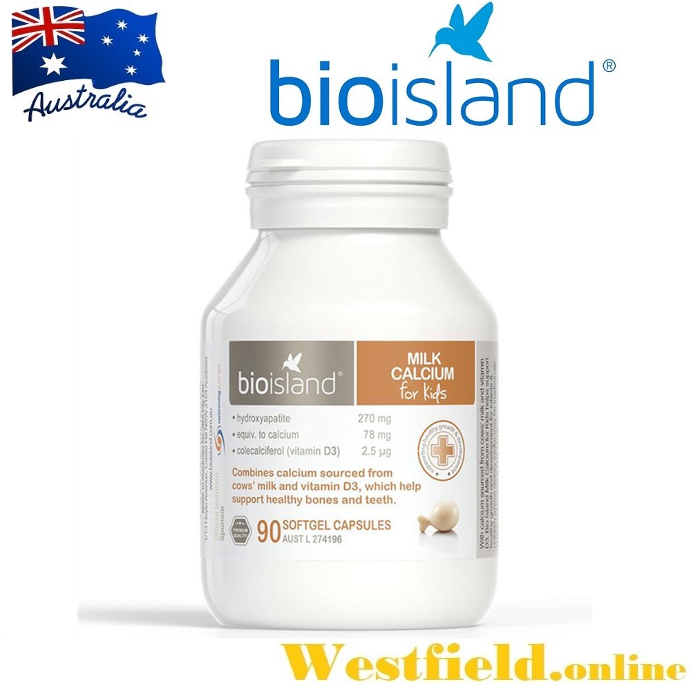 [Australia Import EXP 11/2027] Bio Island Milk Calcium For Kids ( 90 ...