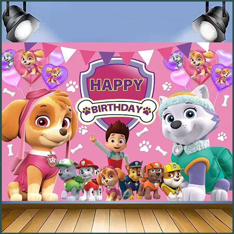 Paw Patrol Birthday theme backdrop banner party decoration photo ...