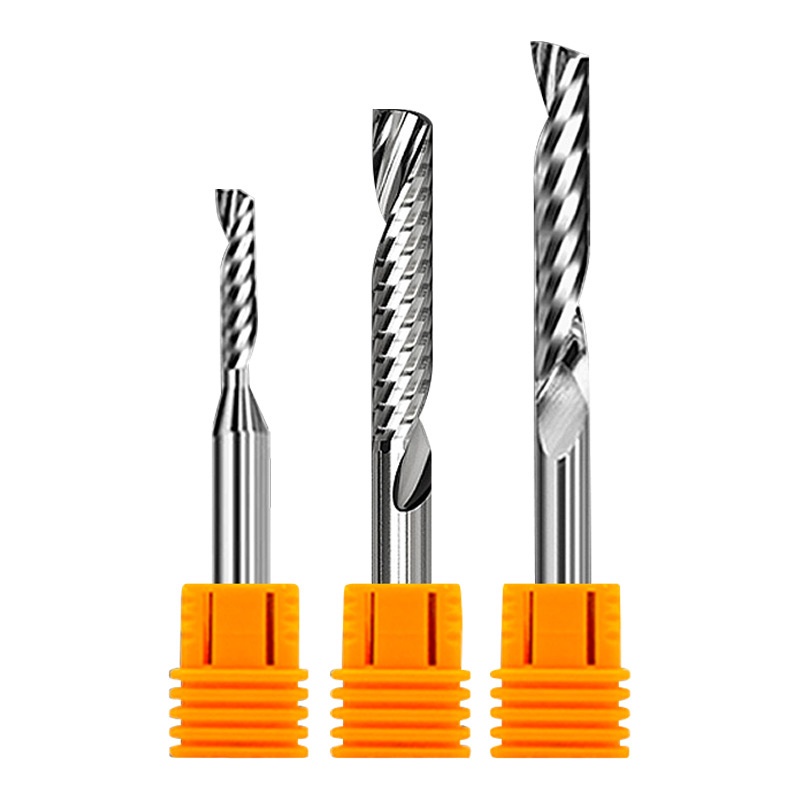 Vsharp 6mm 8mm Shank 1 Flute Spiral CNC Milling Cutter Woodworking ...