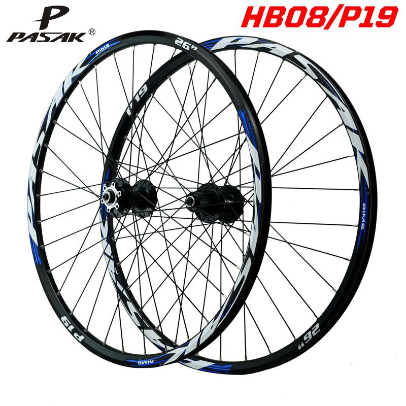 PASAK MTB Road Bike Wheelset 26/27.5/29 inch 32 Holes Disc Brake 4 ...
