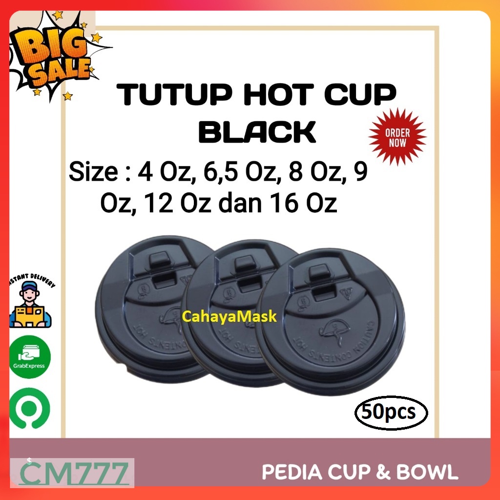 HITAM Black Coffee cup/Lid Paper cup Lid (50 pcs) | Shopee Singapore