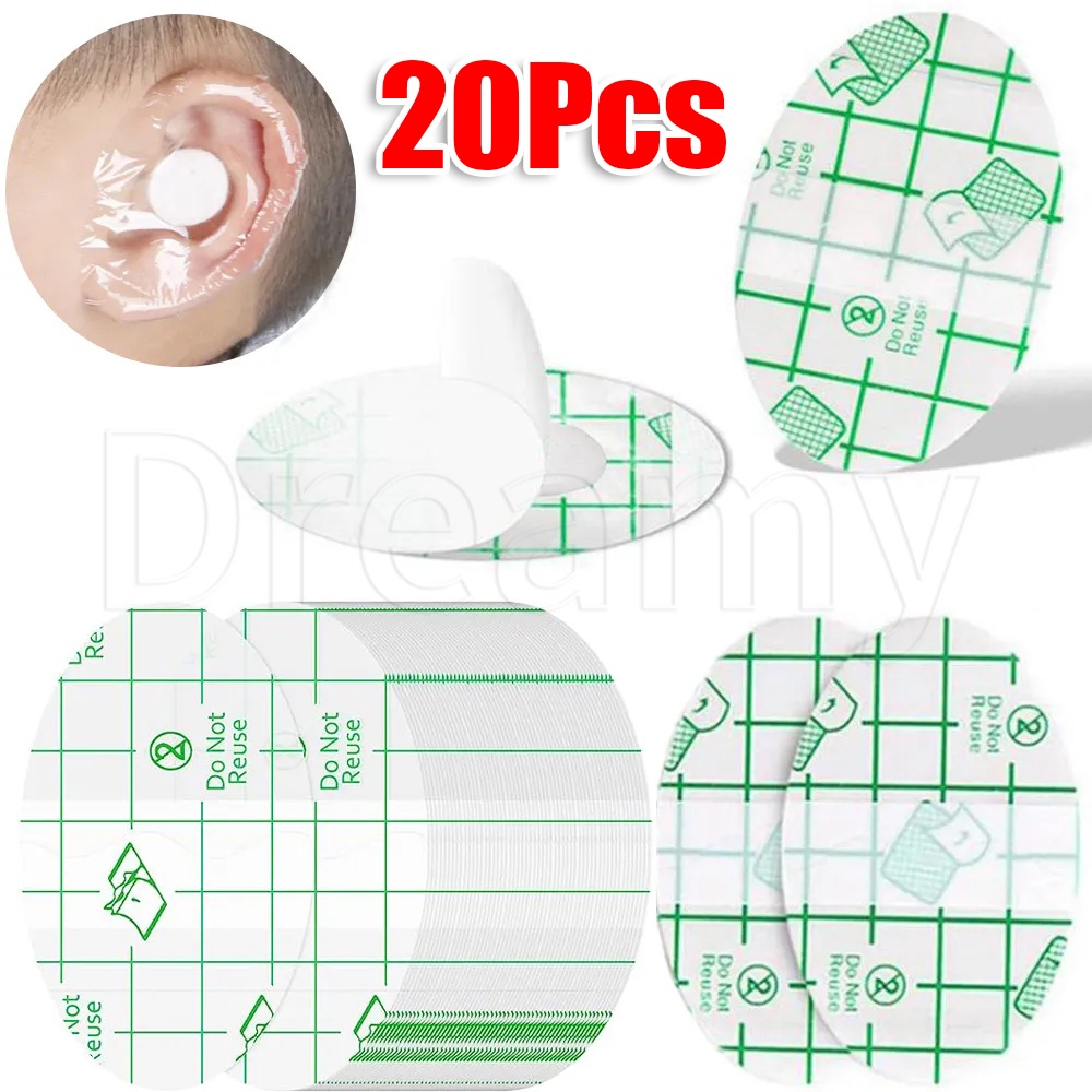 20Pcs Disposable Waterproof PU Film Ear Sticker / Salon Hairdressing ...
