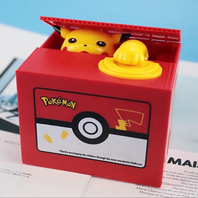 Pokemon Pikachu Music Stealing Coins Piggy Bank Ornaments Model ...