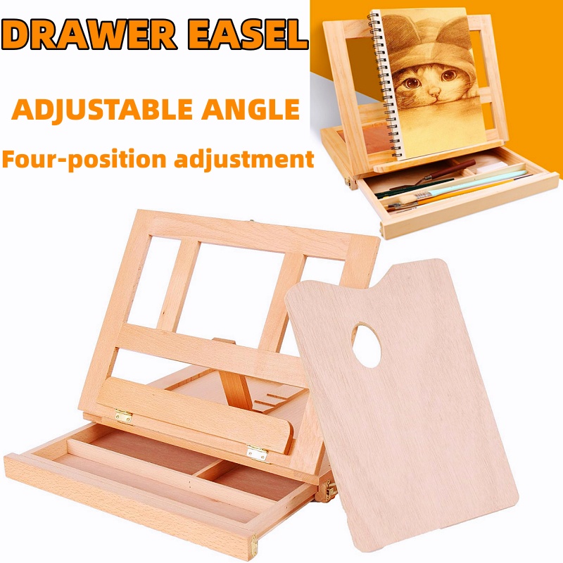 Wooden Desktop Easel for Painting Artist Adjustable Painting Display ...