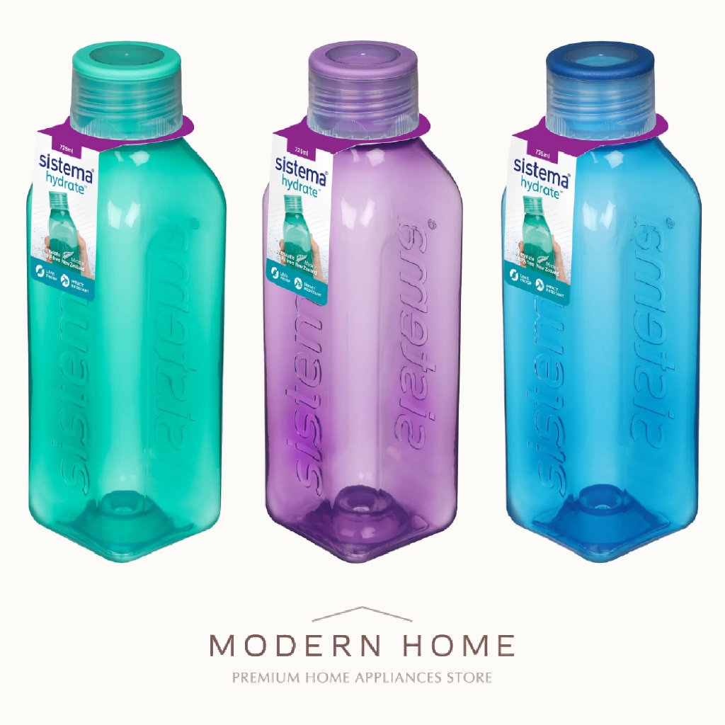 SISTEMA Square Plastic Water Bottle | Shopee Singapore