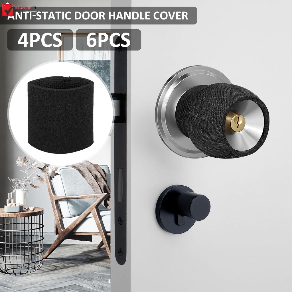 4/6Pcs Round Door Handle Covers for Summer and Winter Silicone Door ...