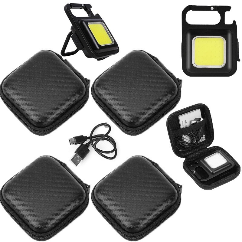 Hot Sale/1Pc Portable Mini Zipper Square COB LED Keychain Work Light ...