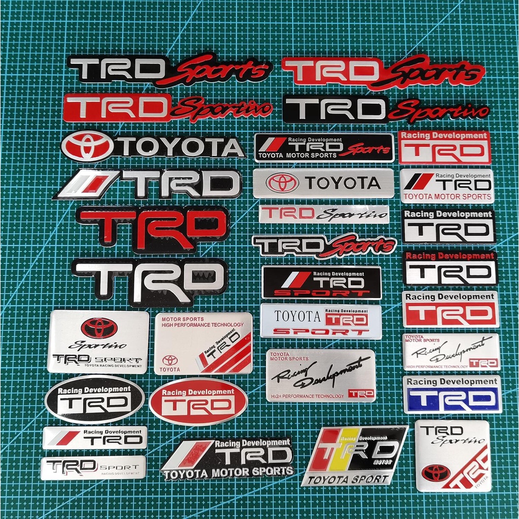 3D Car Sticker Metal Front & Rear Sign TRD SPORTS Logo Emblem Decal ...