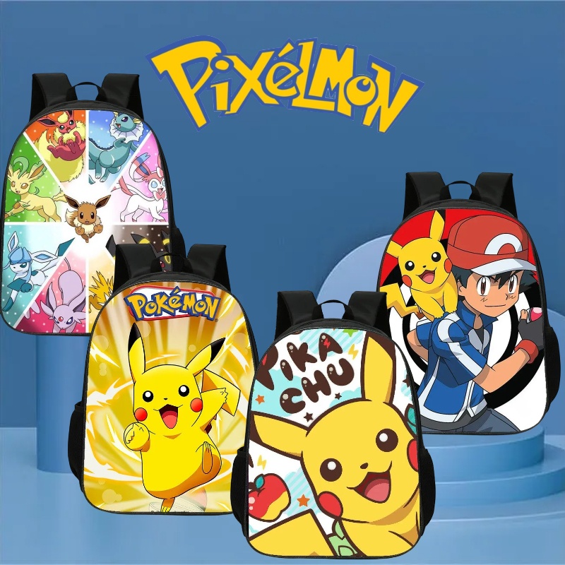 Pokemon Backpack Boys and Girls Large Capacity Backpack Cartoon ...