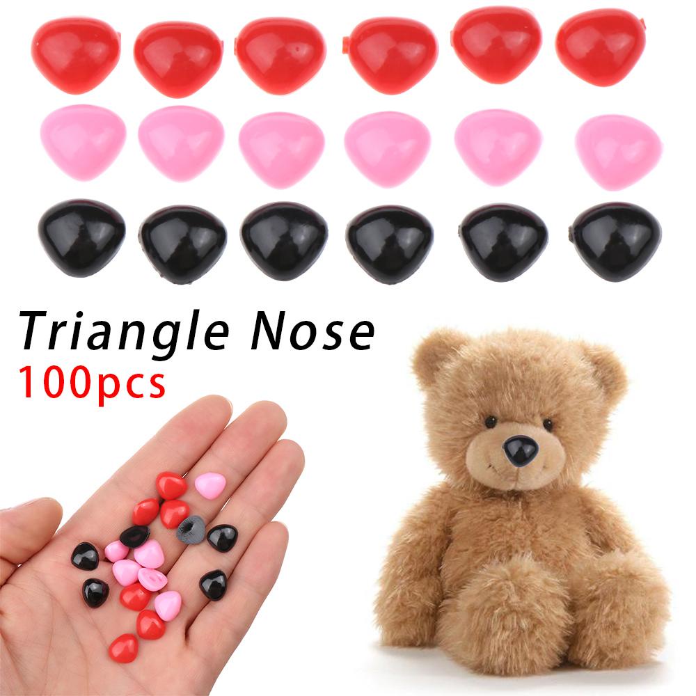 100Pcs Flat Bottom Triangle Nose Doll Toys Accessories Plastic Plushs ...