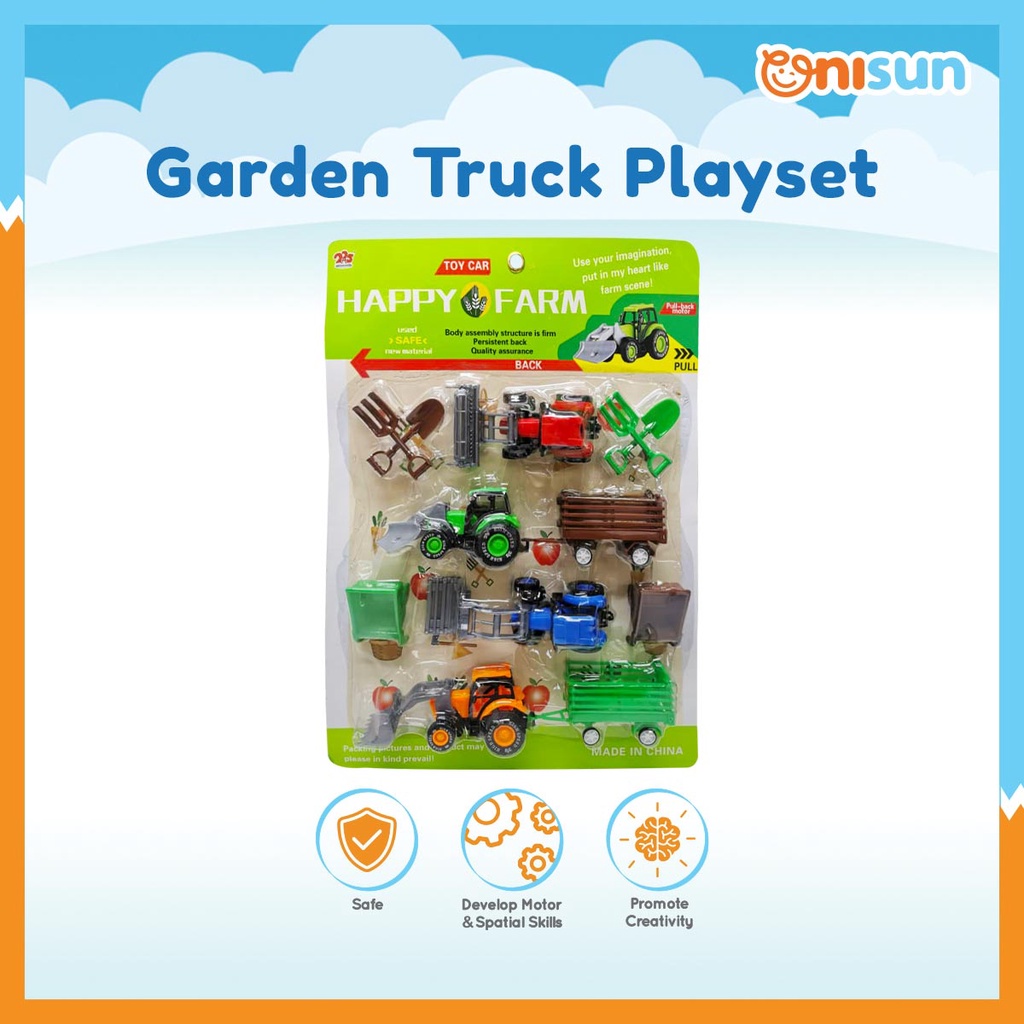 Kids Boy Fun Cute Happy Farm Garden Truck Vehicle With Tools ...