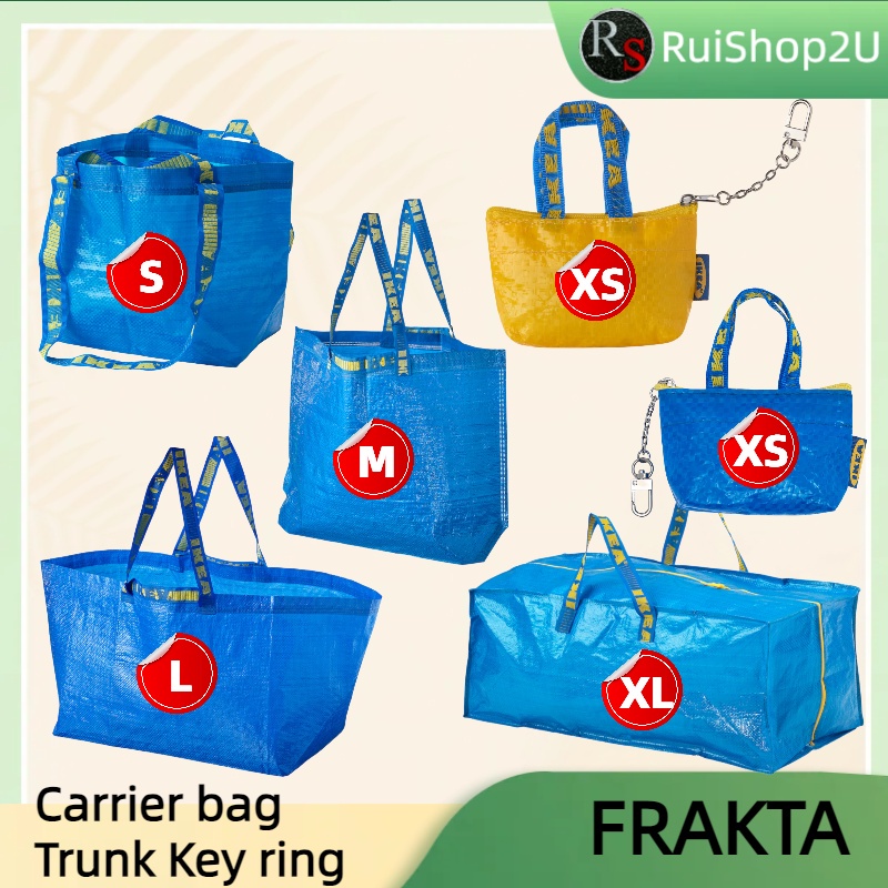 IKEA FRAKTA Carrier Bag Shopping Bag Blue Bag Beg Biru | Shopee Singapore
