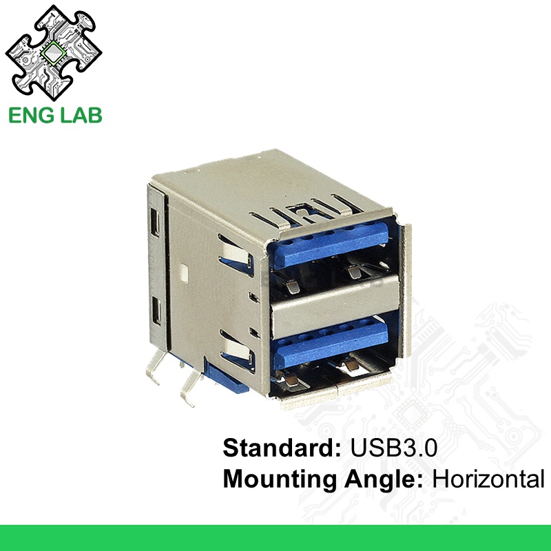 ENGLAB 3.0 USB-A Dual Ports Type A Female Connector Terminal USB Jack ...