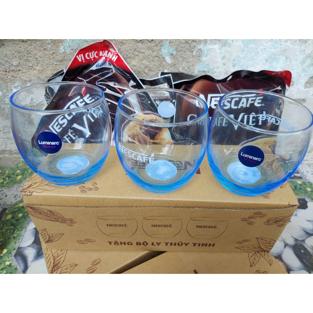Set of 3 Luminarc low glass cups as a super nice Nescafé gift [Refund ...