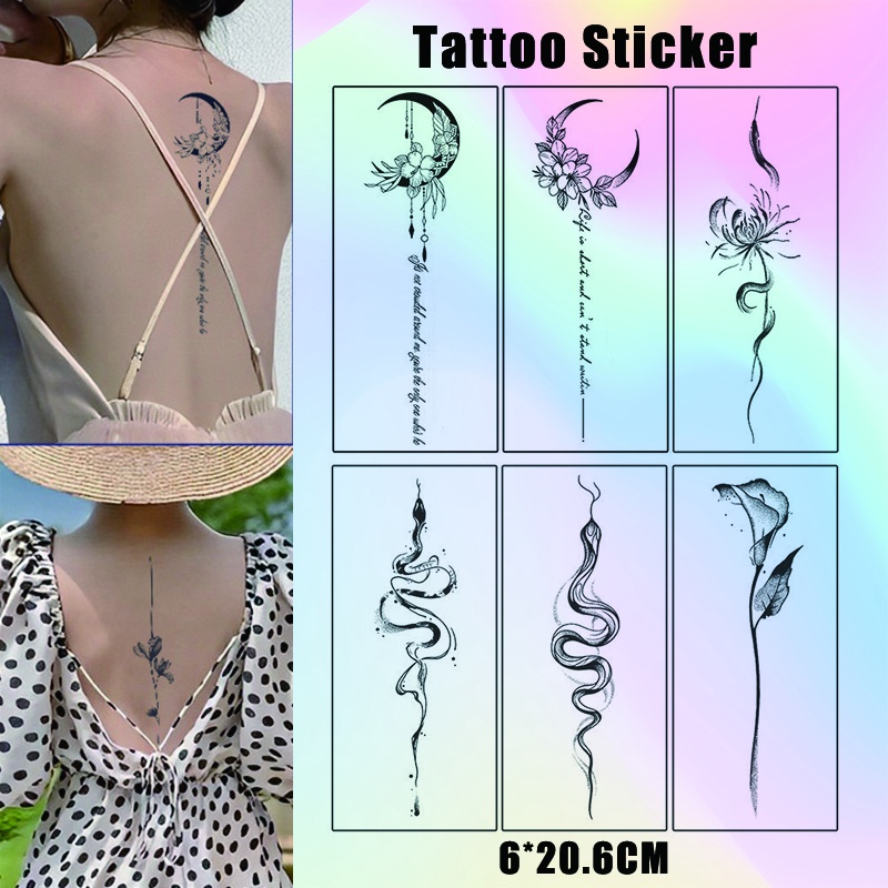 【SUN】Tattoo Sticker Waterproof Long Lasting Minimalist Tattoo Fake ...