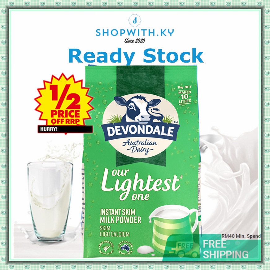 Import Devondale Skim Milk Powder Low Fat 成人低脂奶粉 ( 1KG ) | Shopee Singapore