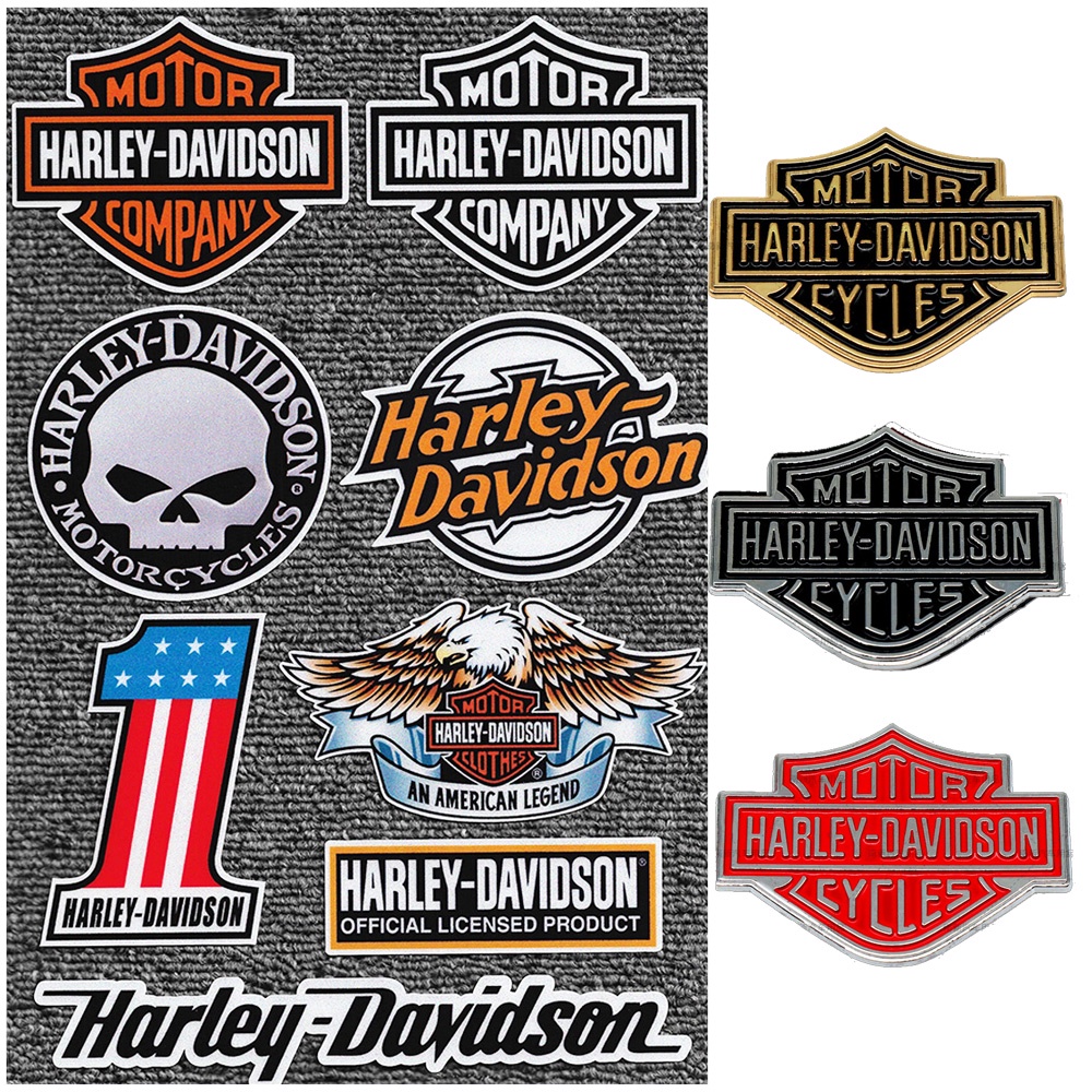 3D Metal Car Stickers Personality Harley-Davidson Sign Decals Bumper ...