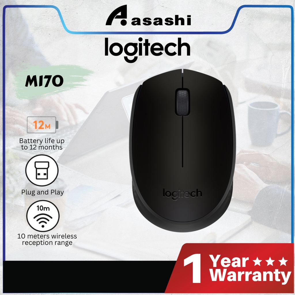 Logitech M170 Wireless Mouse - BLACK | Shopee Singapore