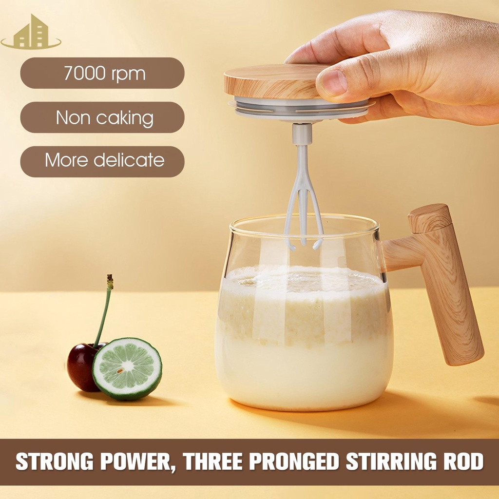 Self Stirring Coffee Mug with Handle 400ml Electric Stirring Mug ...