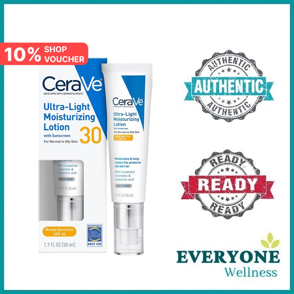 [Local Delivery] CeraVe Ultra-Light SPF 30 Moisturizing Lotion, 50ml ...