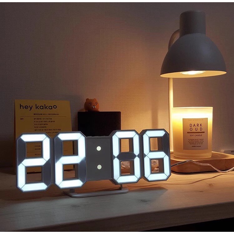 ins3d three-dimensional led digital clock pendulum desktop wall hanging ...