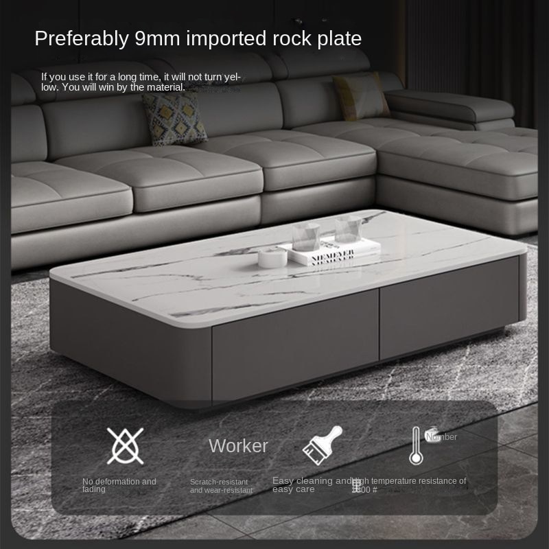 Slate Coffee Table TV Cabinet Combination Living Room Simple Slate ...