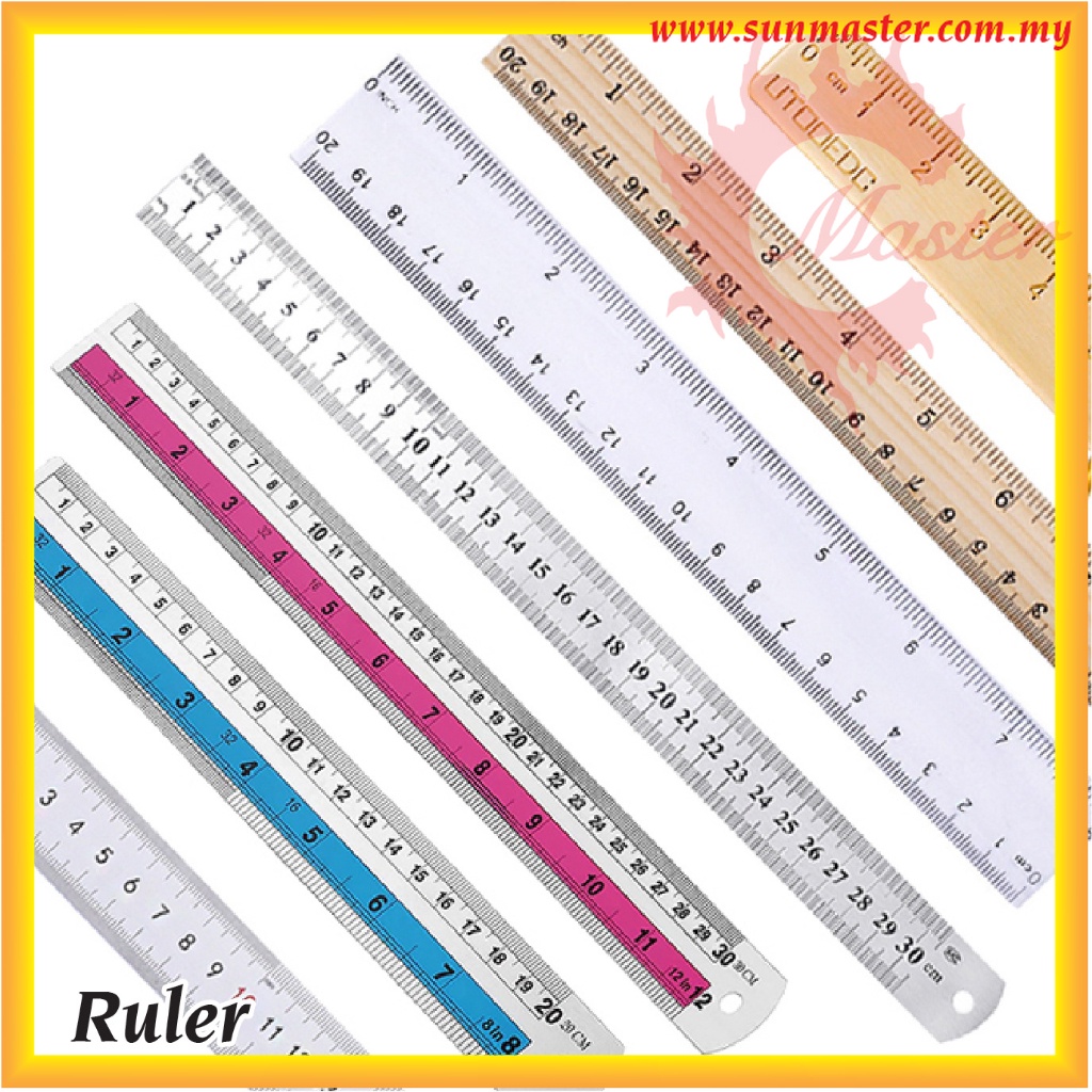 Ruler 15cm 20cm 30cm | Plastic Straight Ruler | Steel Ruler | Aluminium ...