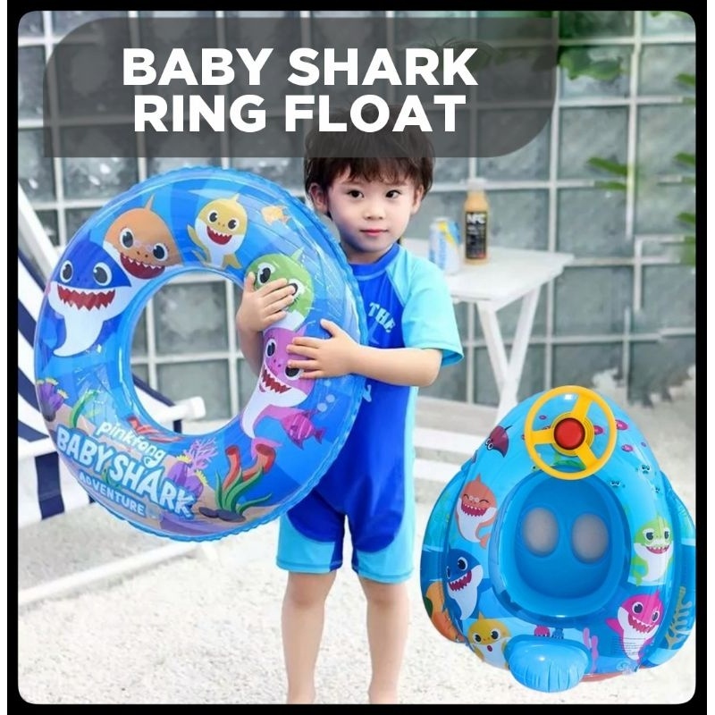 Kids Inflatable Swimming Float Baby Shark Floatie Kids Ring Float Float ...