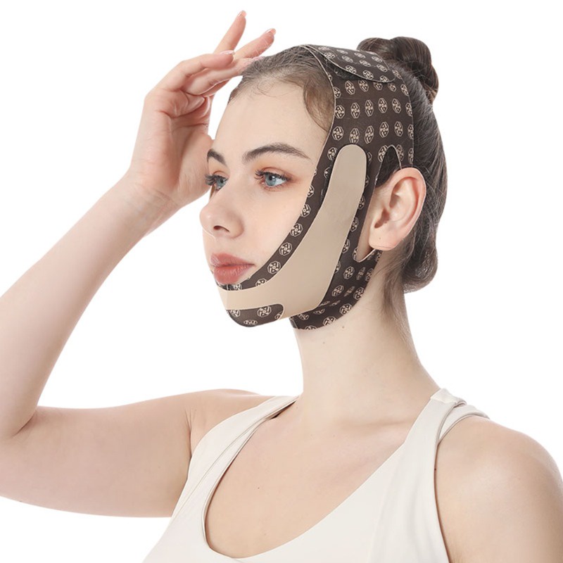 Women Double Chin Strap V Face Slimming Mask Belt Face Lifting Face ...
