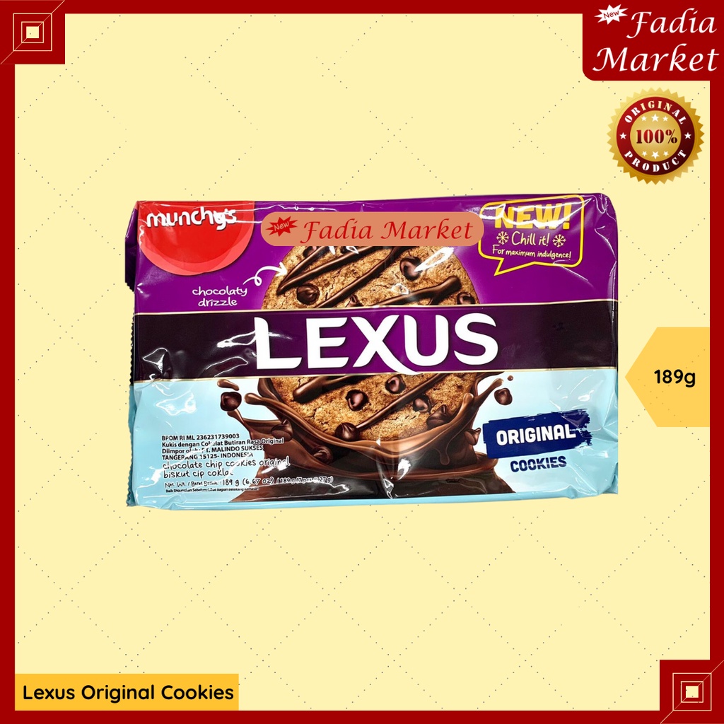 Lexus Original Cookies Choco Chip Chocolate 189g | Shopee Singapore