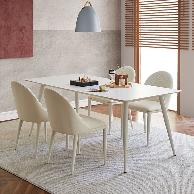 Solid color dining table, slate dining table and chair set, light ...