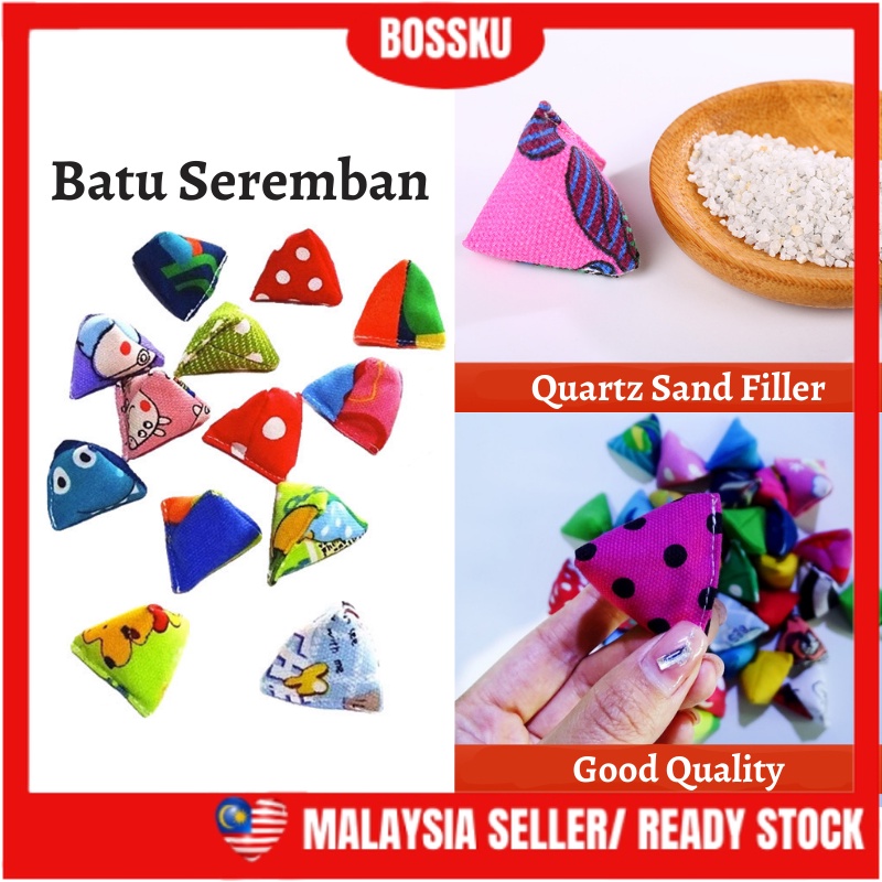 Bossku [5Pcs] Batu Seremban Traditional Games Batu Seremban Batik Stone ...