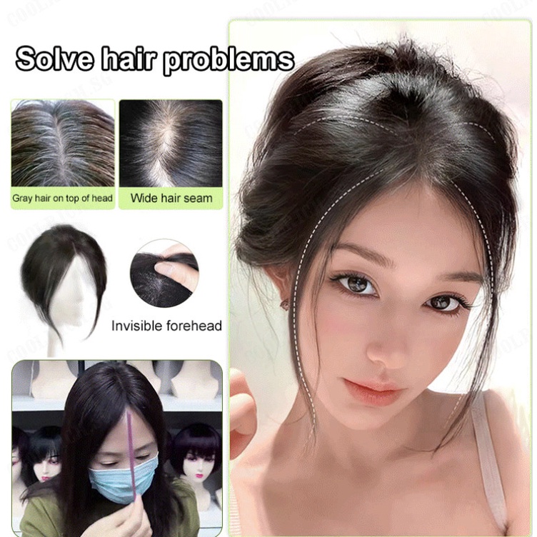Repair face dragon beard bangs wig piece head filler hair piece female ...