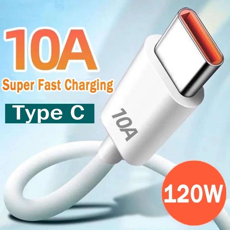 10A USB Type C Fast Charge Cable PD Max 120W USB Fast Charing Data Cord ...