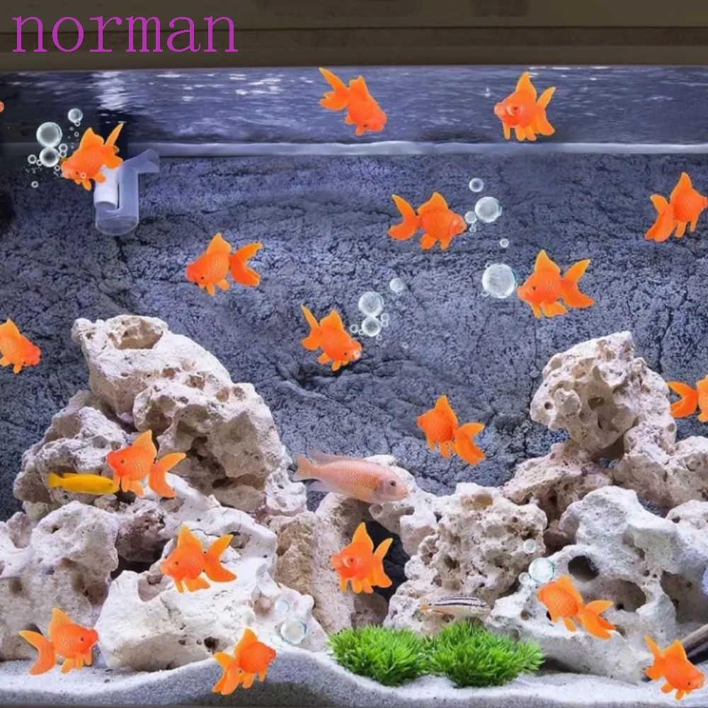 NORMAN 10pcs Moving Goldfish, Decorative Lifelike Realistic Goldfish ...