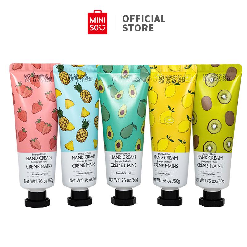 MINISO Energy of Fruits Hand Cream (50g, Kiwi Fruit / Lemon / Avocado ...