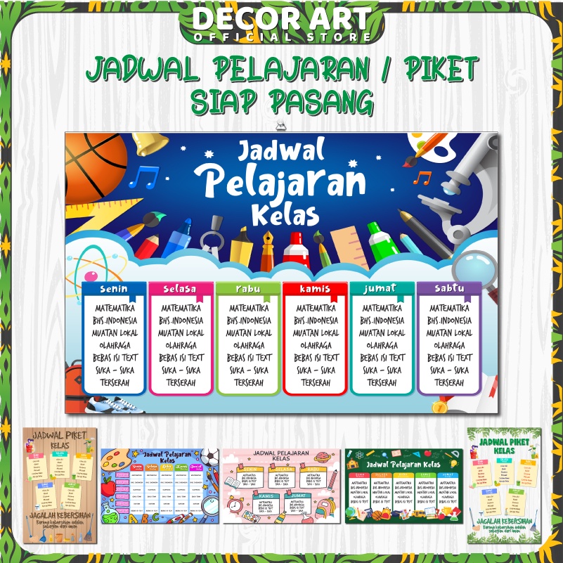 [Custom] 30x45 Cm - Lesson Schedule/Picket Ready To Install Custom ...