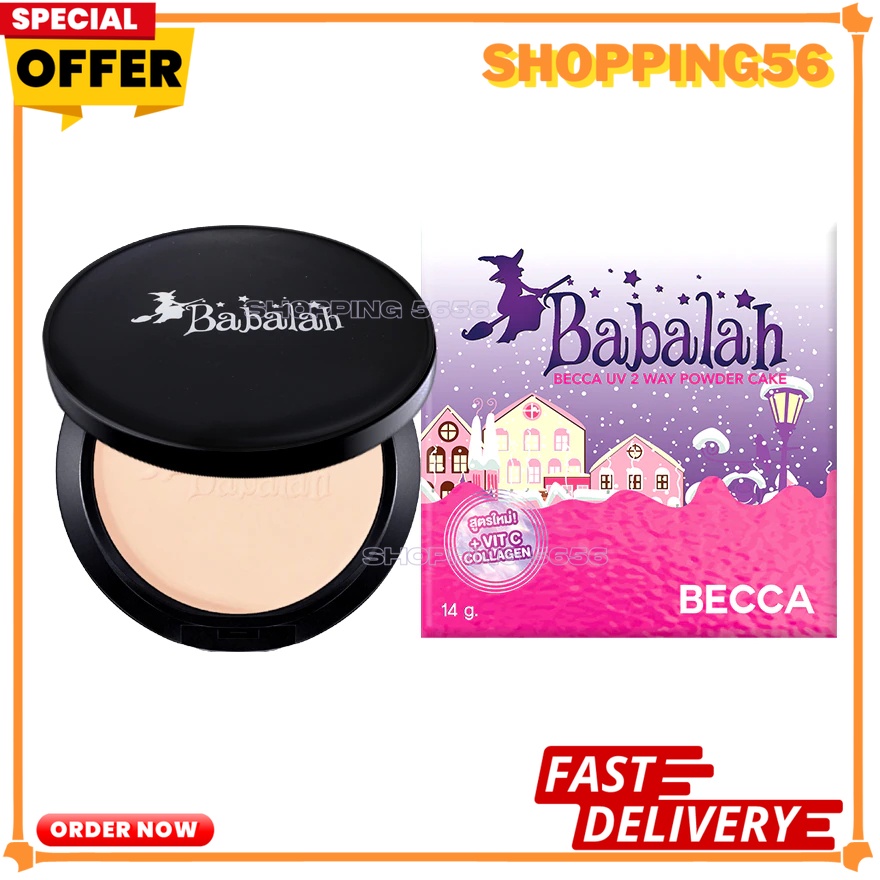 BABALAH BECCA Babara Uv Two Way Powder Cake 14g. (Beka Model) | Shopee ...