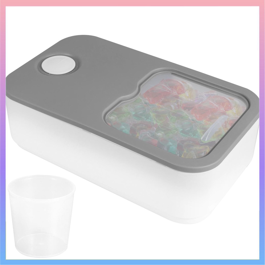 Laundry Pod Container with Sliding Lid Fits 150 Laundry Pods Storage ...
