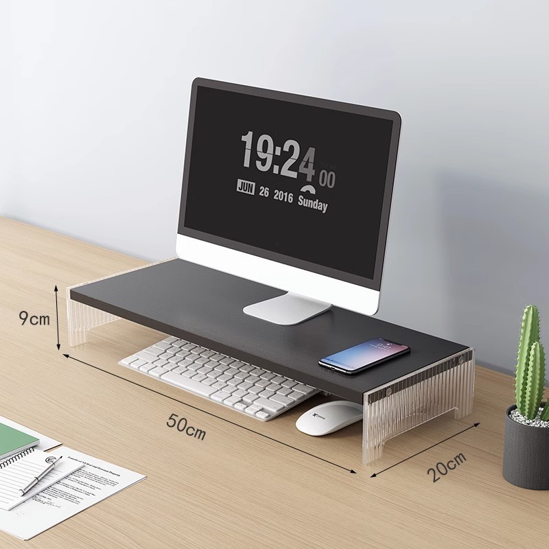 Acrylic monitor computer elevated rack desktop storage rack home office ...