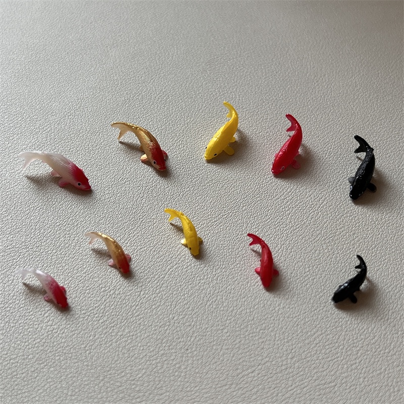 5pcs Miniature Koi Fishes Simulated Mini Carp Goldfish Figurines Koi ...