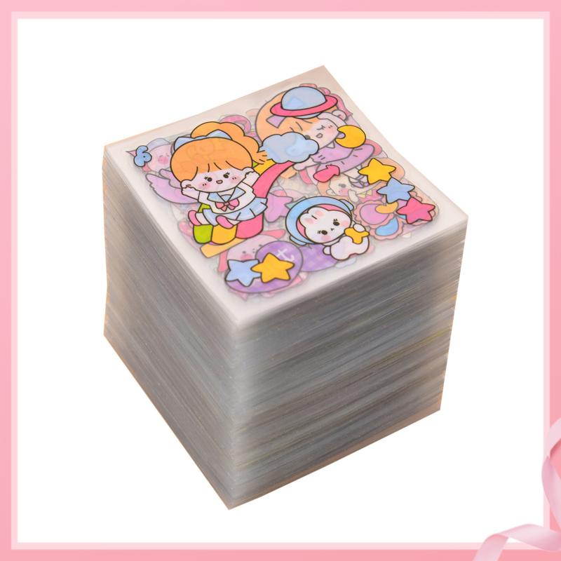 Cute Girl Cartoon Stickers 10 Sheets Non-Repetitive Handbook Stickers ...