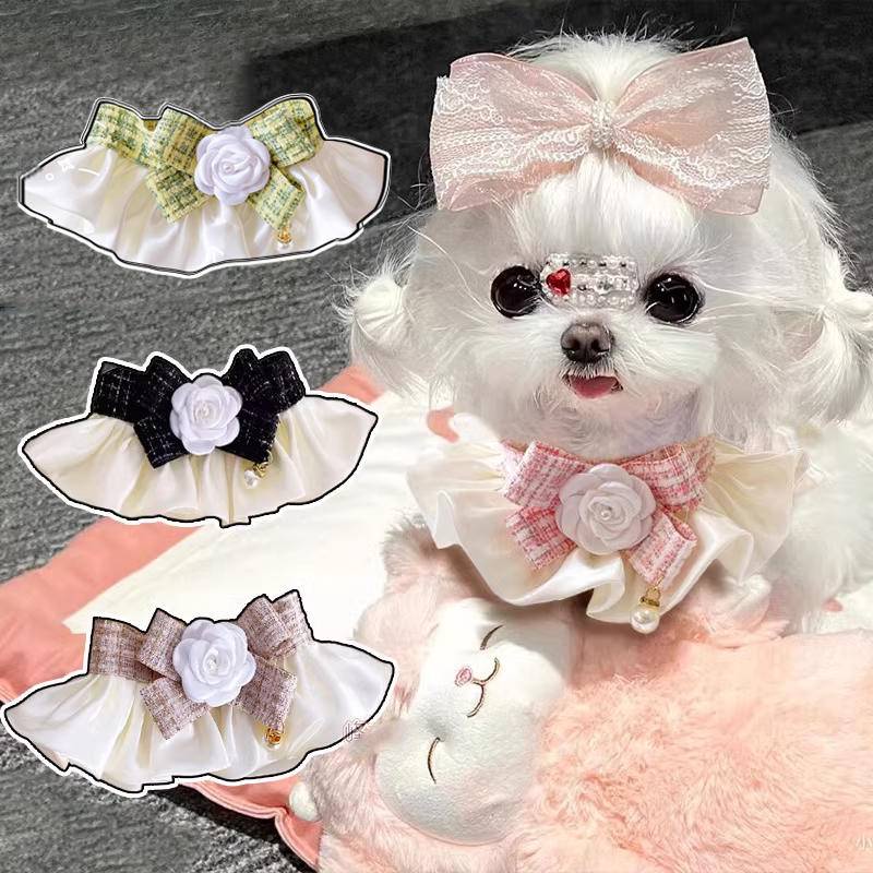 Pet Collar Cat Bib Dog Saliva Towel Pet Cute Scarf Handmade Large ...