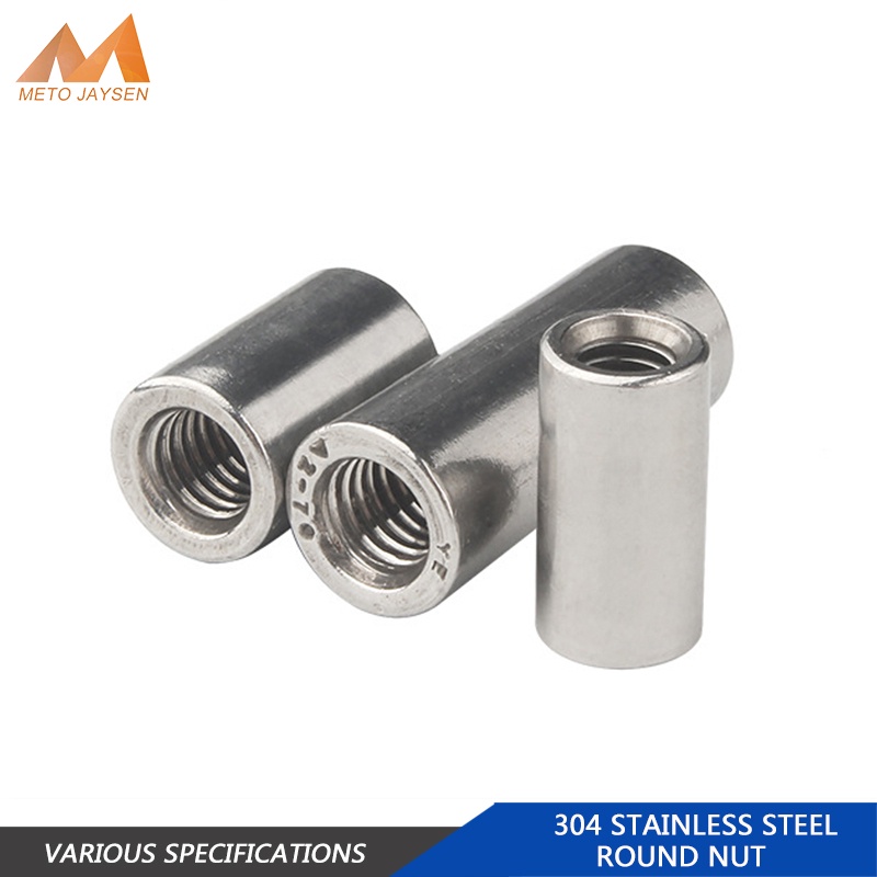 M8 M10 304 Stainless Steel Round Coupling Nuts Extend Long Lead Screw ...